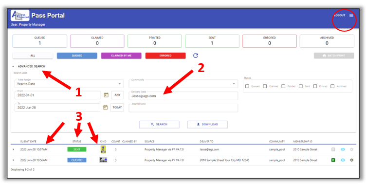 How to CONFIRM an ePass has been sent